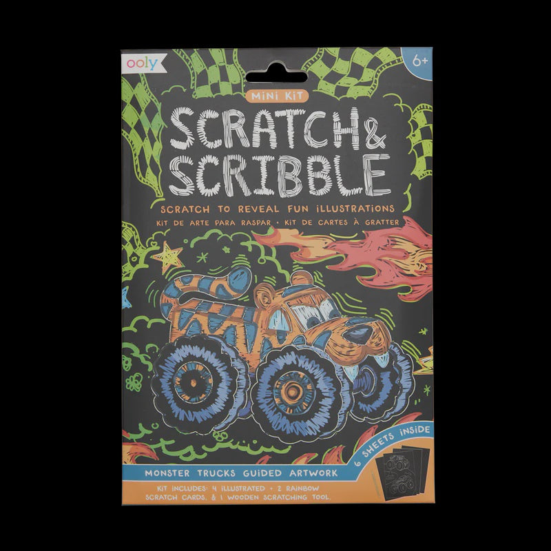 Ooly - Mini Scratch & Scribble Art Kit - Monster Truck – Jack + Emmy